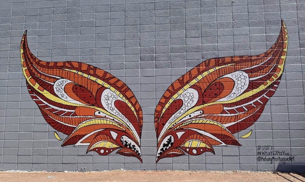 Street artist Kelsey Montague creates inspiring installation at ...