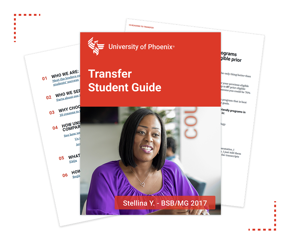 Transferring from a community college | University of Phoenix